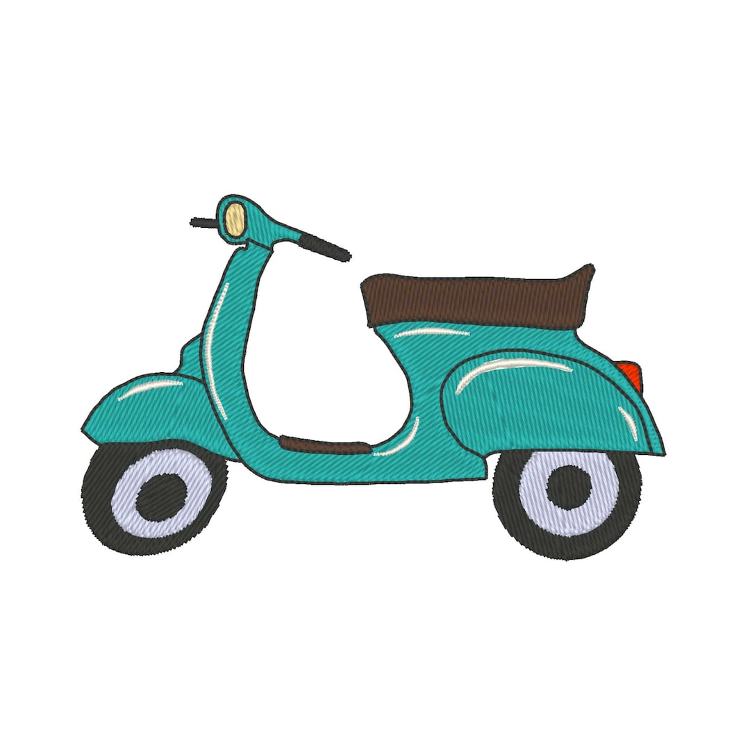Scooter Embroidery Design (digital Download) - Etsy