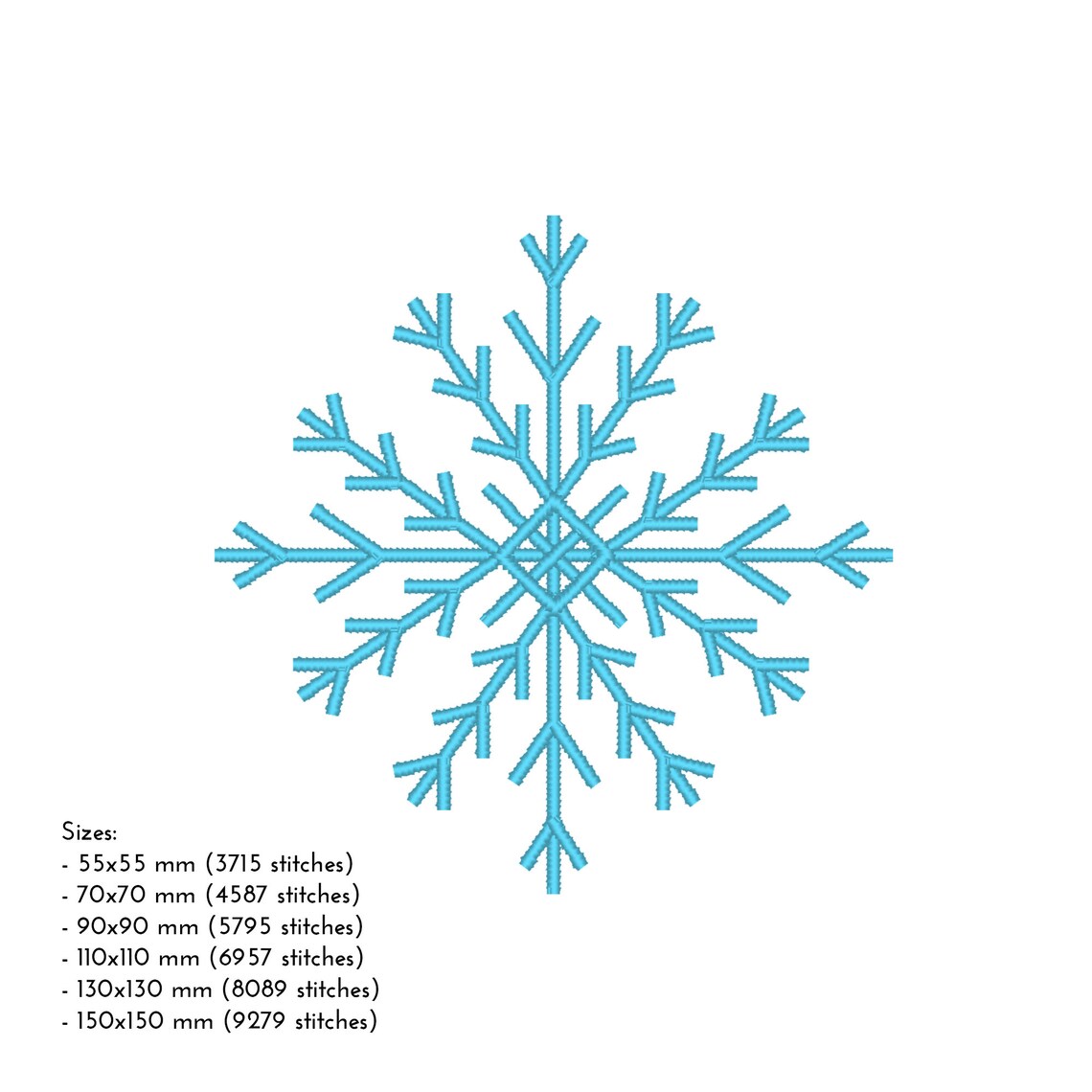 Snowflake Digital Embroidery Design Snowflake Machine - Etsy