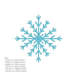 Snowflake Digital Embroidery Design, Snowflake Machine Embroidery ...