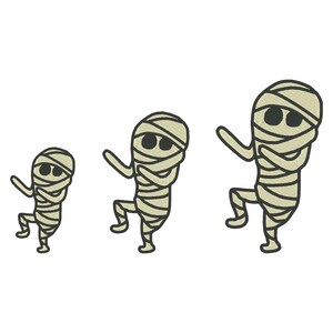 Dancing Mummy Embroidery Design, Cute Embroidery Design for Halloween ...