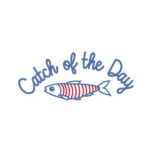 Catch of the Day Embroidery Design: Sardine Embroidery File (digital ...