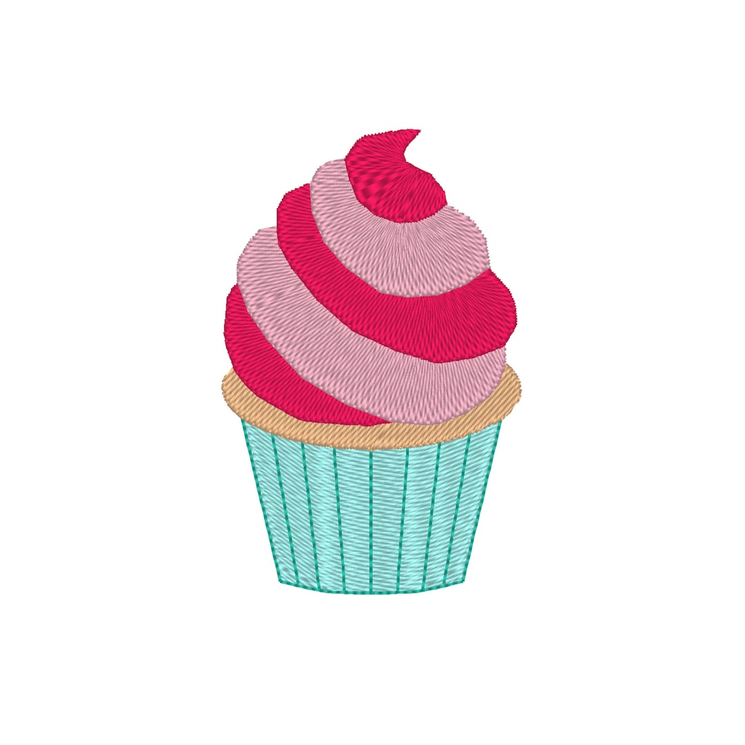 Cupcake Digital Embroidery Design, Cupcake Machine Embroidery, PES ...