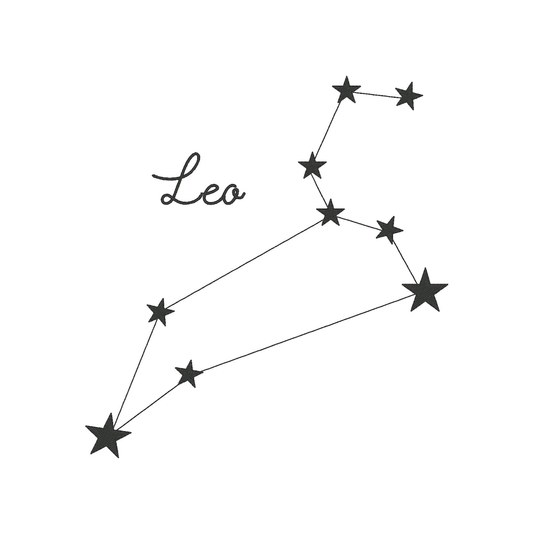 Leo Constellation Embroidery Design (digital Download) - Etsy