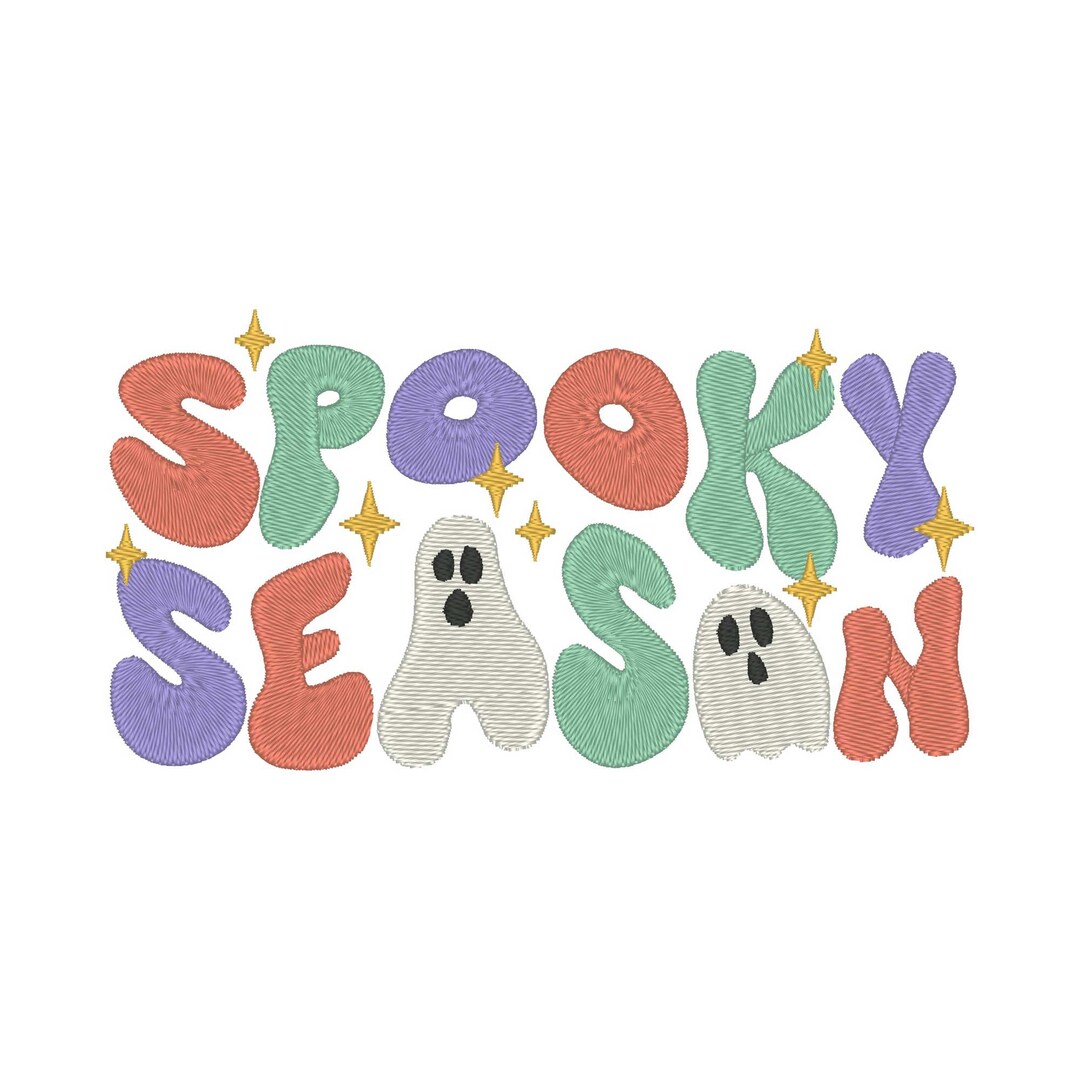Spooky Season Embroidery Design, Spooky Embroidery Design, Halloween ...