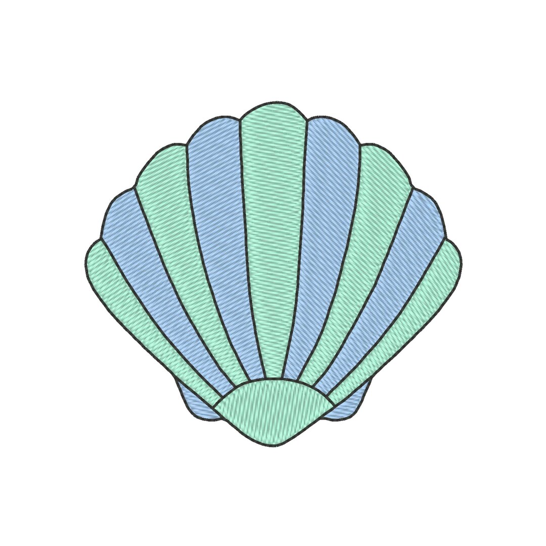 Seashell Embroidery Design, Ocean Embroidery Design, Seashell Machine ...