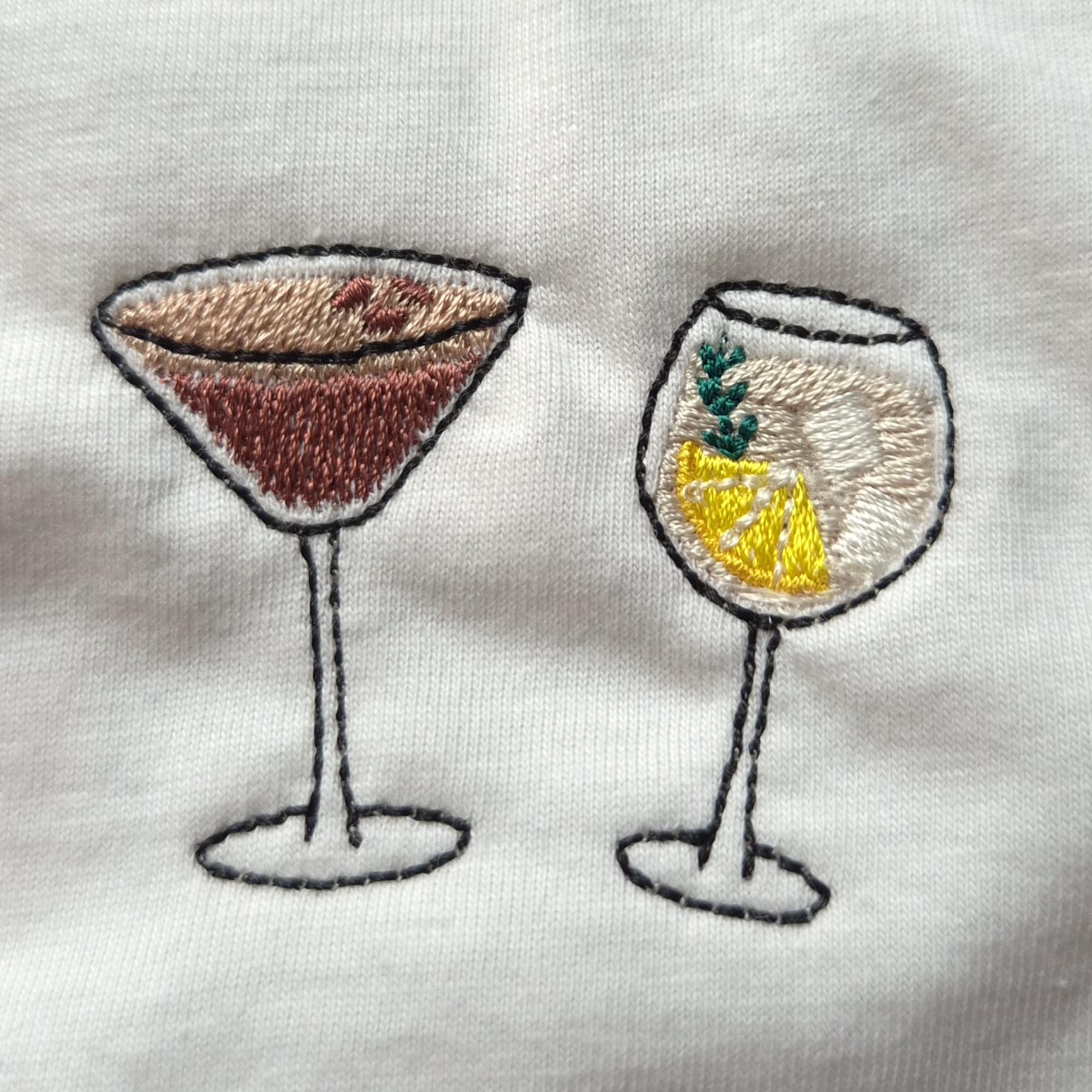 Mini Cocktail Embroidery Design Set: Martini, Spritz, Margarita ...