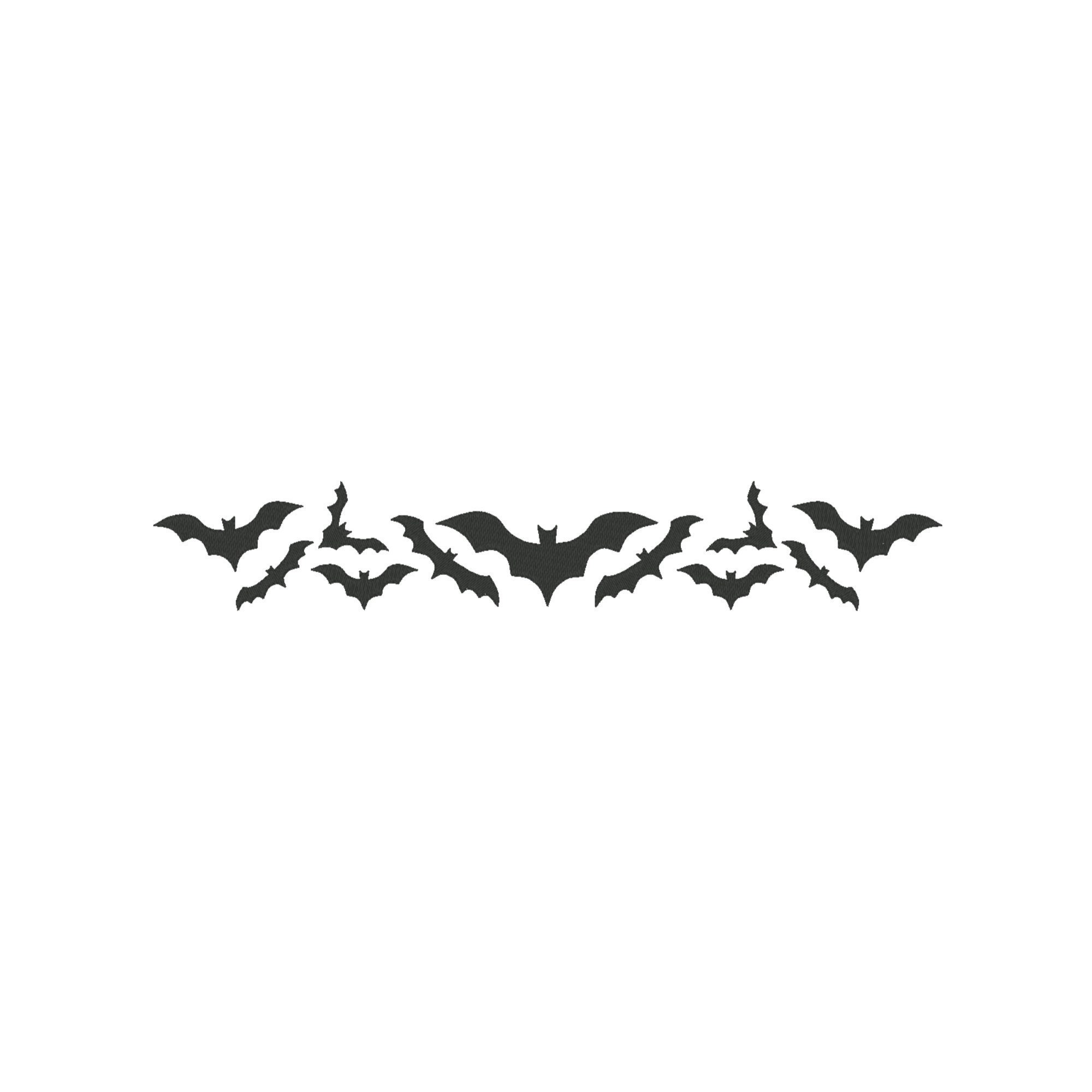 Bats Border Embroidery Design Bat Embroidery Design - Etsy 日本