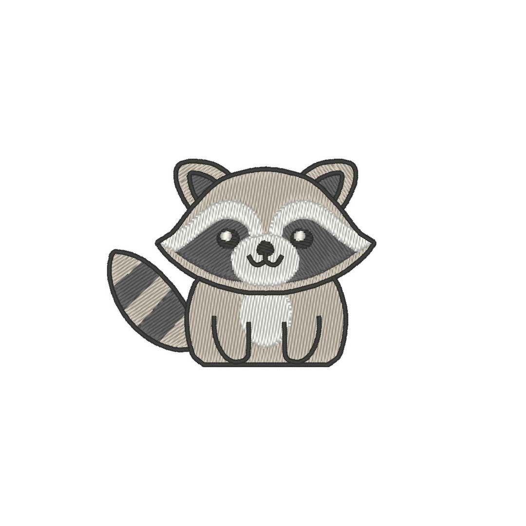 Racoon Embroidery Design, Racoon Embroidery File, Cute Racoon ...