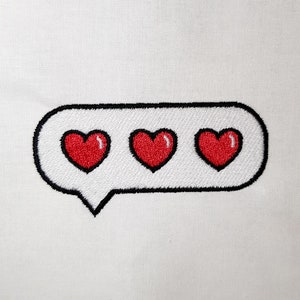 Hearts Embroidery Design, Cute Valentines Day Embroidery Design, Love ...