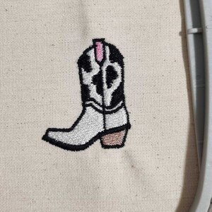 Cowgirl Boot Embroidery Design, Girl Cowboy Boot Embroidery Design, Cow ...