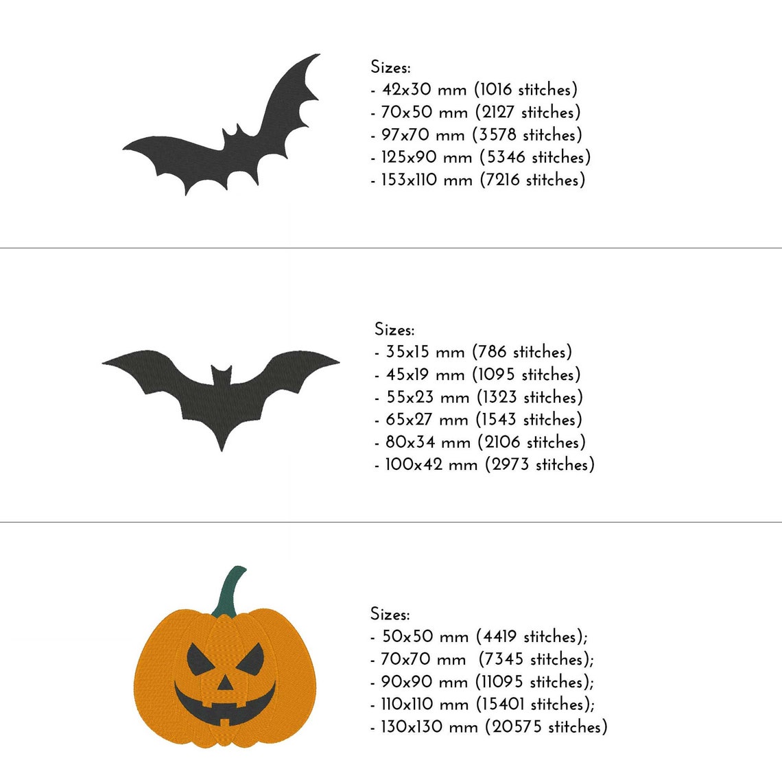 Halloween Embroidery Designs Halloween Embroidery Bundle | Etsy