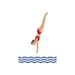 Girl Jumping in Pool Embroidery Design: Swimming Embroidery File ...
