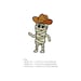 Cowboy Mummy Embroidery Design: Western Halloween Embroidery File ...