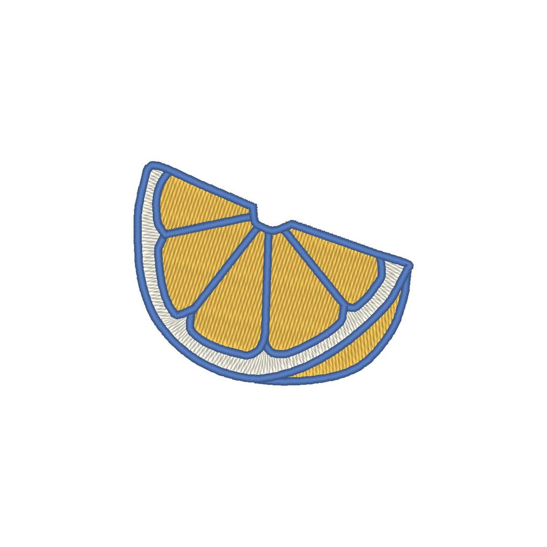 Lemon Slice Embroidery Design, Sliced Lemon Embroidery File, Lemon ...