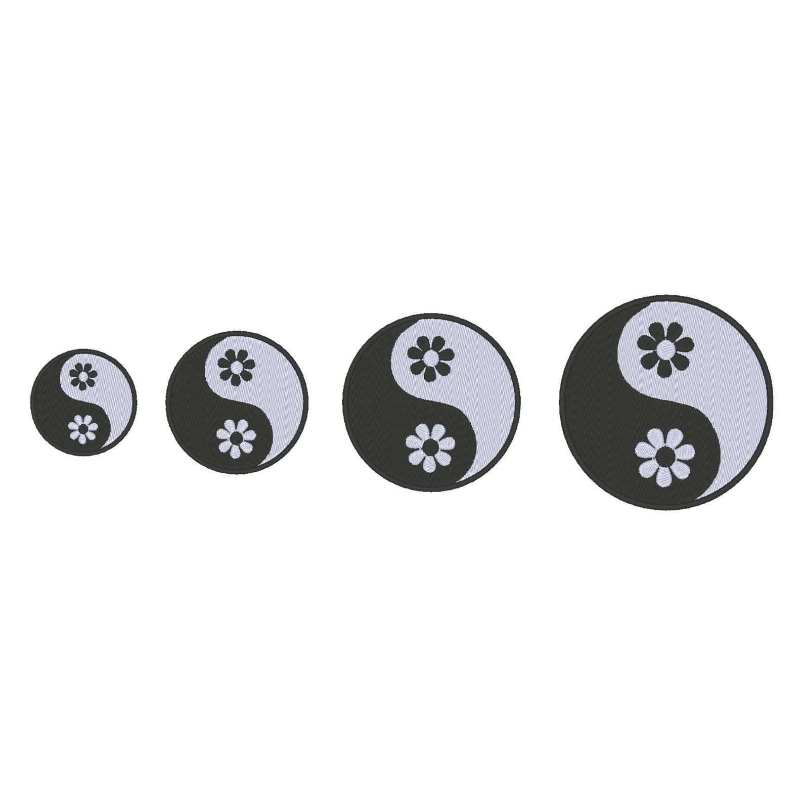 Daisy Yin Yang Embroidery Design (digital Download) - Etsy