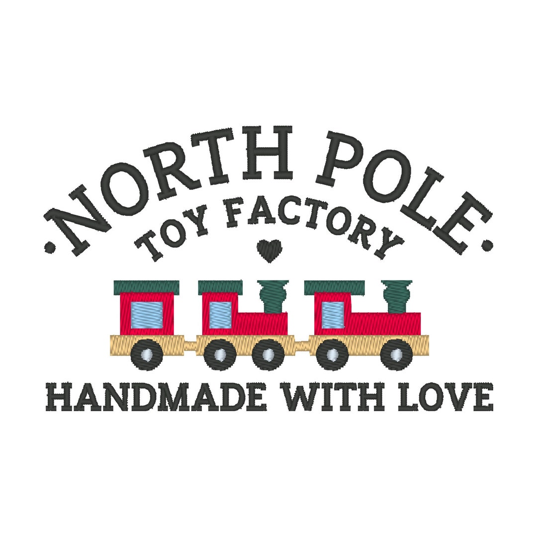 North Pole Toy Factory Embroidery Design: Christmas Embroidery File ...