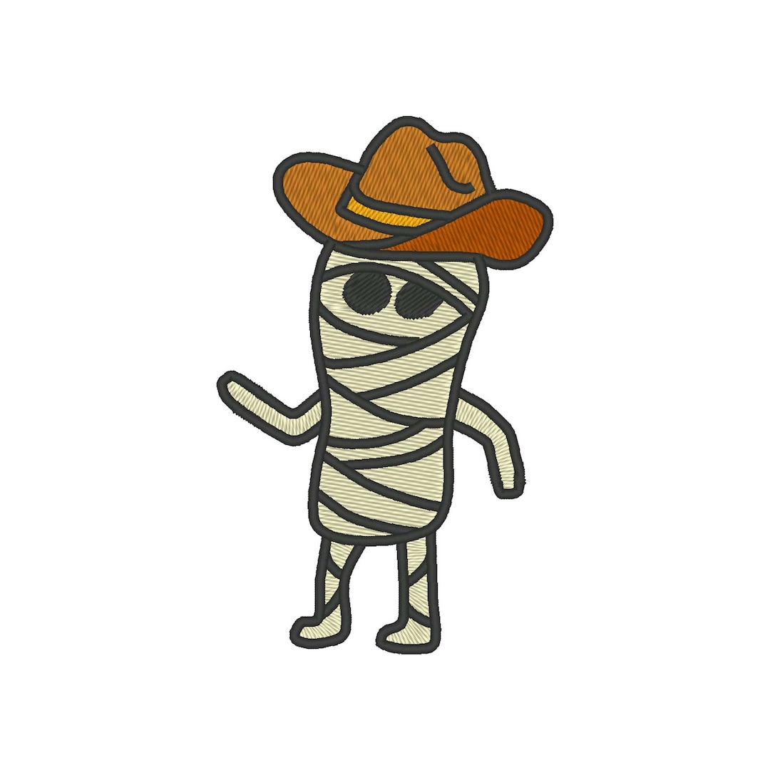 Cowboy Mummy Embroidery Design: Western Halloween Embroidery File ...