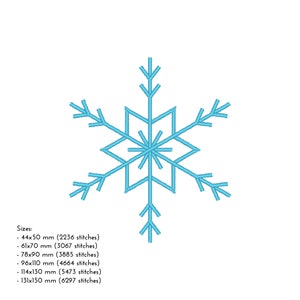 Snowflake Digital Embroidery Design, Snowflake Machine Embroidery ...