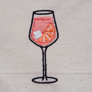 Summer Cocktail Embroidery Design, Spritz Embroidery Design, Cocktail ...