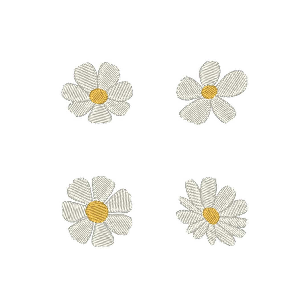Mini Daisies Embroidery Design Pack: Flower Embroidery Files (digital ...