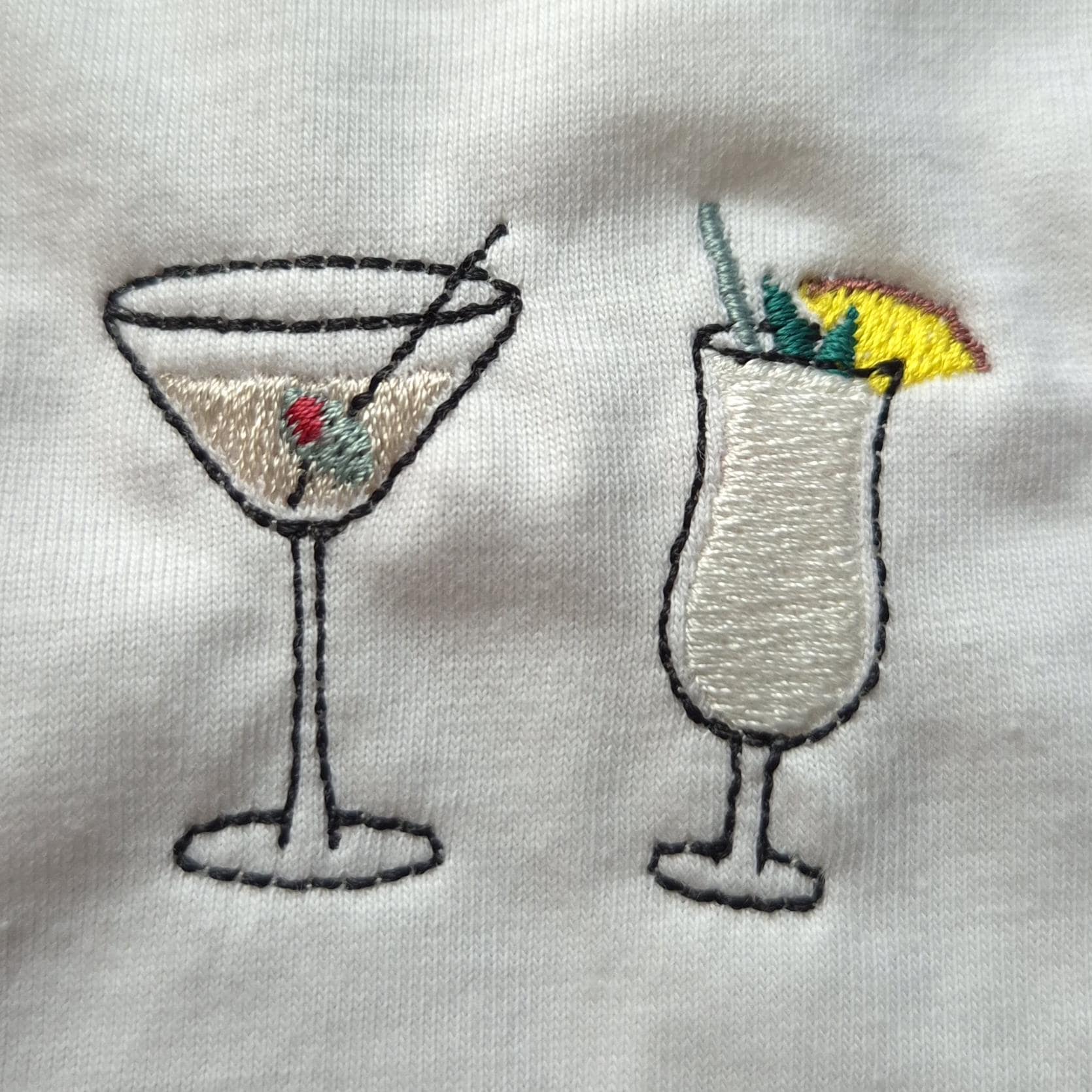 Mini Cocktail Embroidery Design Set: Martini, Spritz, Margarita ...
