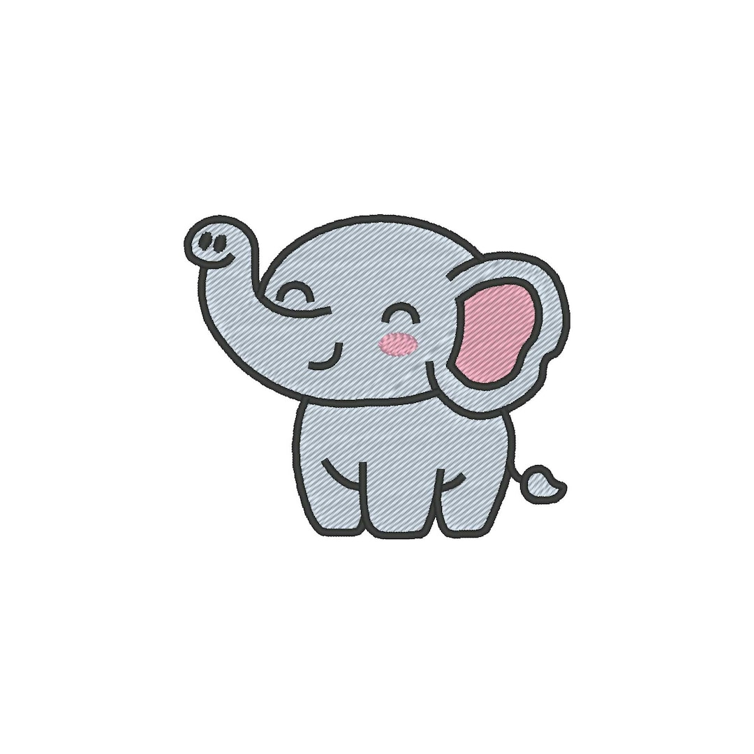 Baby Elephant Embroidery Design, Elephant Embroidery Design, Baby ...