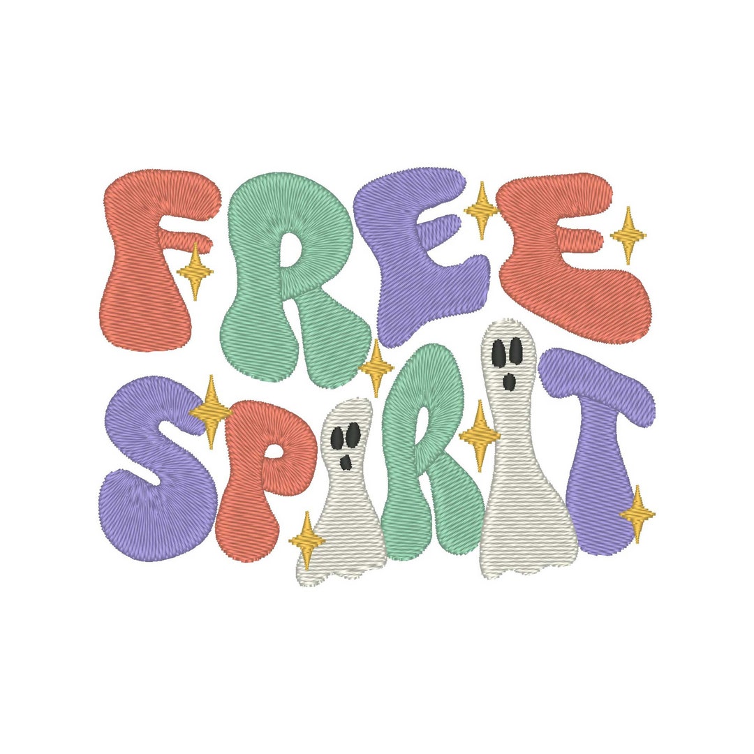 Free Spirit Embroidery Design, Halloween Embroidery Design, Embroidery ...