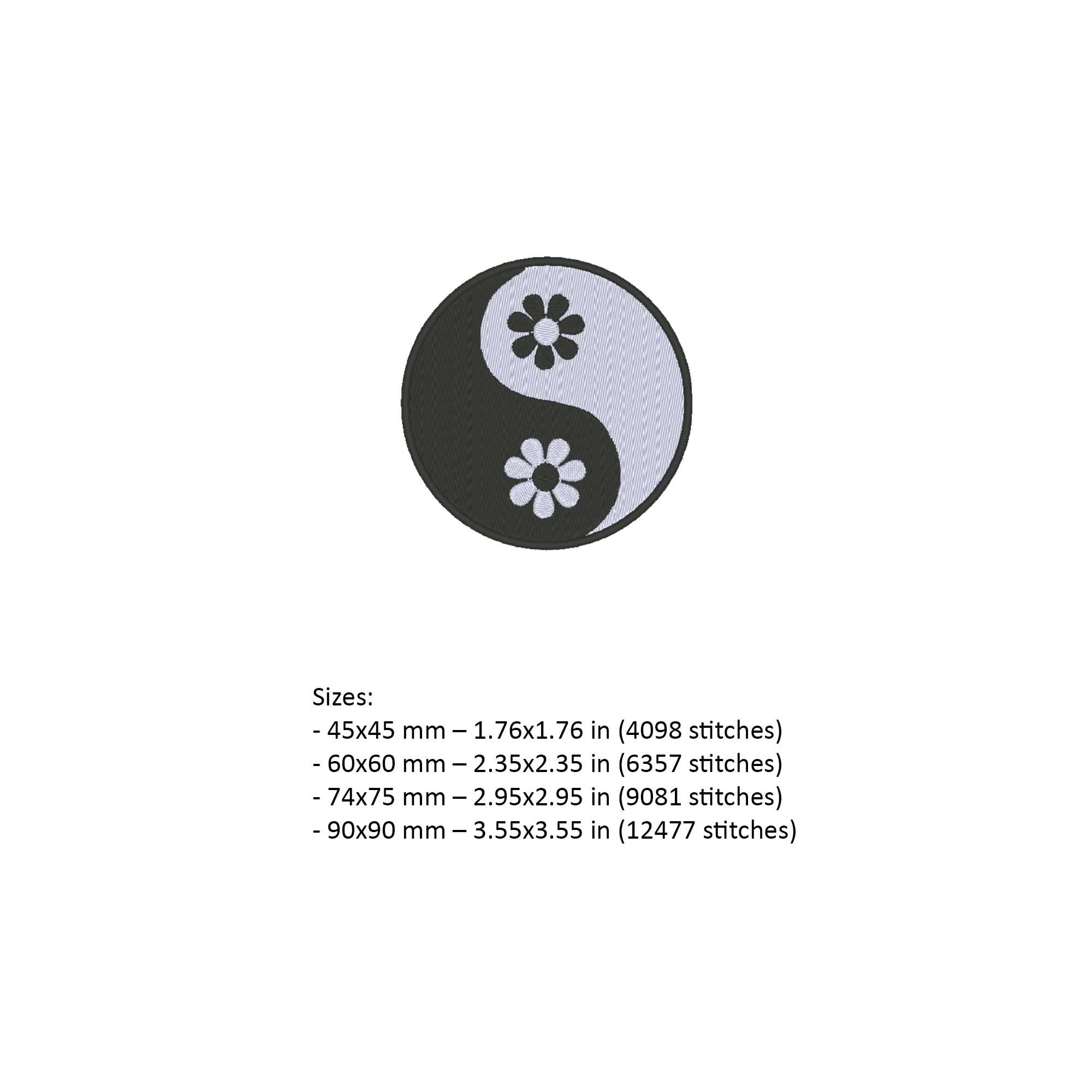 Daisy Yin Yang Embroidery Design (digital Download) - Etsy