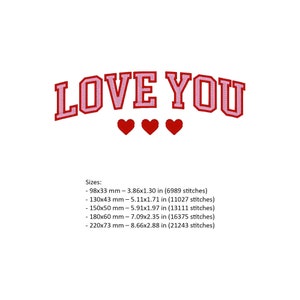 Love You Embroidery Design, Love Embroidery Designs, I Love You ...