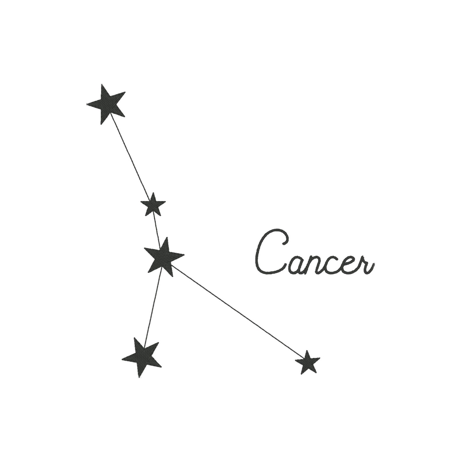 Cancer Embroidery Design, Cancer Constellation Embroidery Design ...