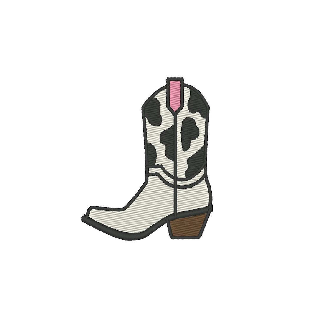 Cowgirl Boot Embroidery Design, Girl Cowboy Boot Embroidery Design, Cow ...