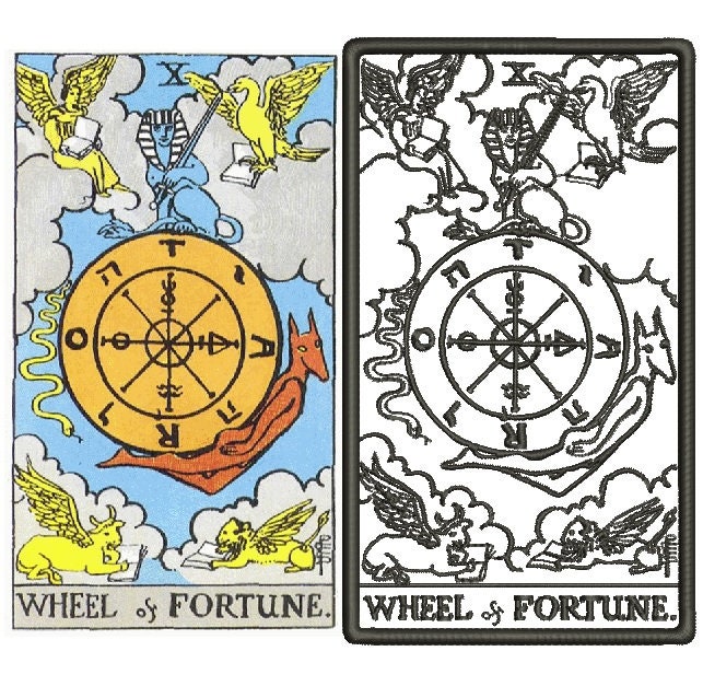 WHEEL FORTUNE Tarot Card, Machine Embroidery Design, Instant Download ...