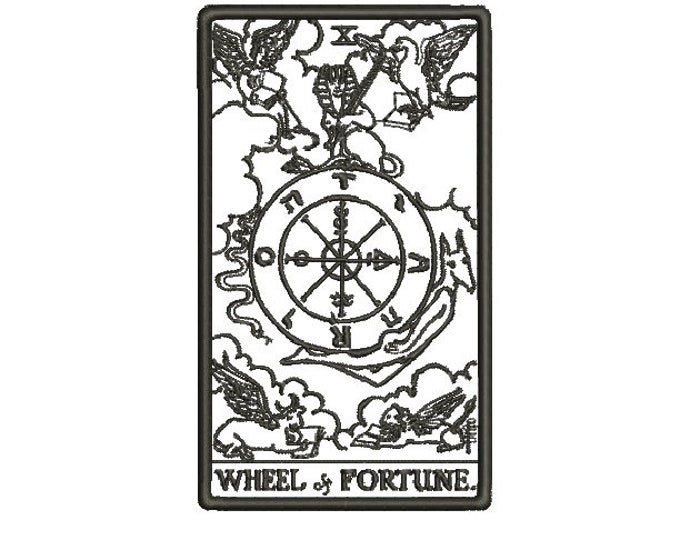 WHEEL FORTUNE Tarot Card, Machine Embroidery Design, Instant Download ...