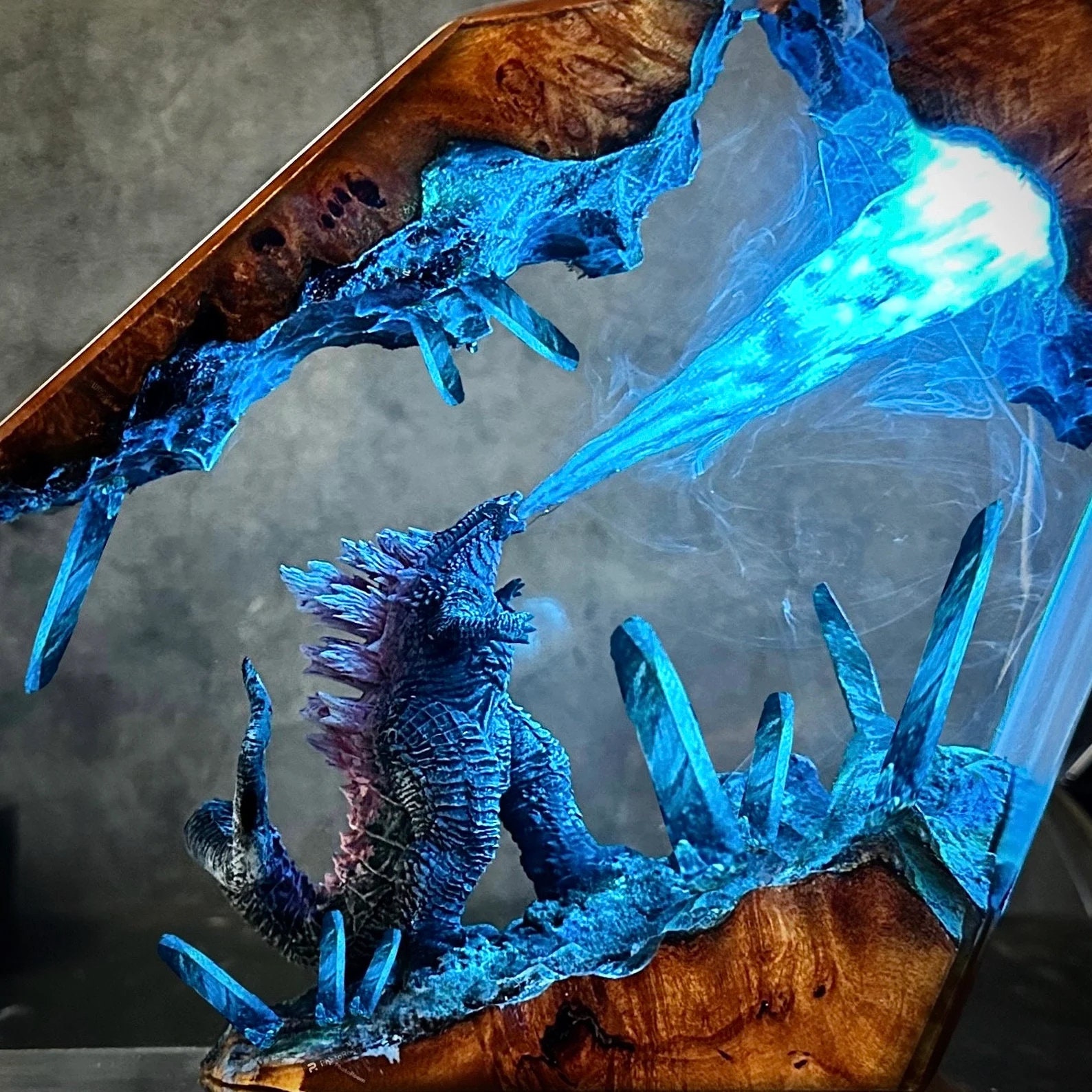 G.ODZ.ILLA Monster Night Light Atomic Breath Resin Lamp God.zilla ...