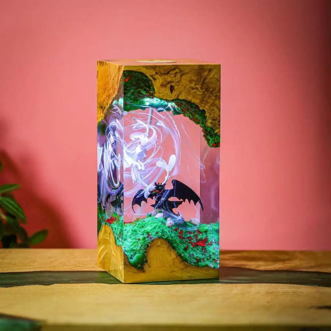 Toothless Night Lights, Toothless Resin Epoxy Lamp, Fury Epoxy Lamp ...