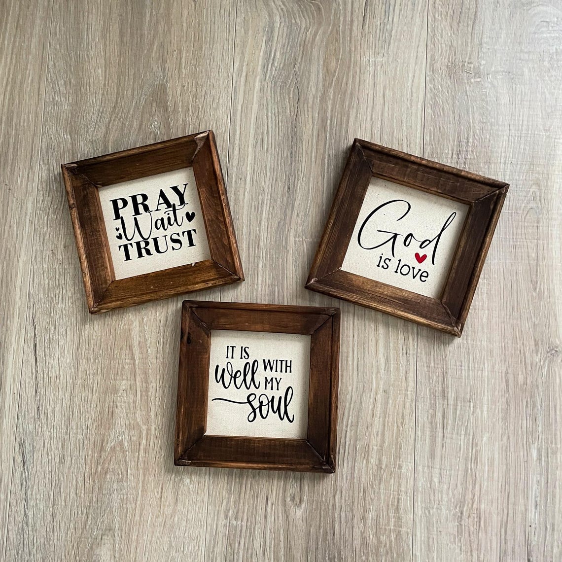 Christian Mini Wood Signs, Faith Based Wall Decor - Etsy