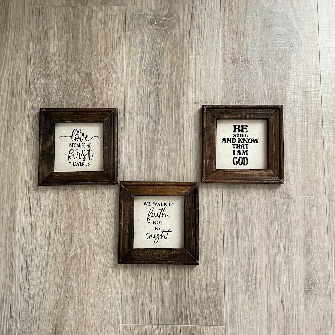 Christian Mini Wood Signs, Faith Based Wall Decor - Etsy