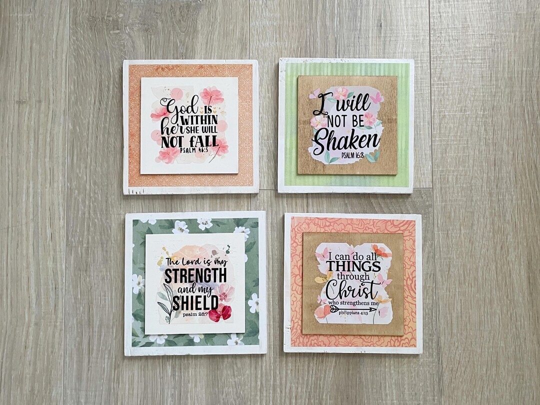 Bible Verse Signs, Faith Based Wood Sign With Easel - Etsy