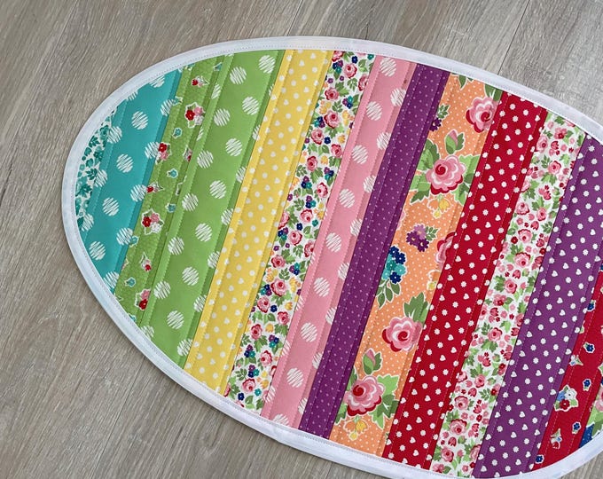 Handmade Table Runner, Spring Easter Quilted Table Runner - Etsy