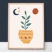 Boho Modern Plant Print, Botanical Poster, Cute Boho Decor, Kitchen ...