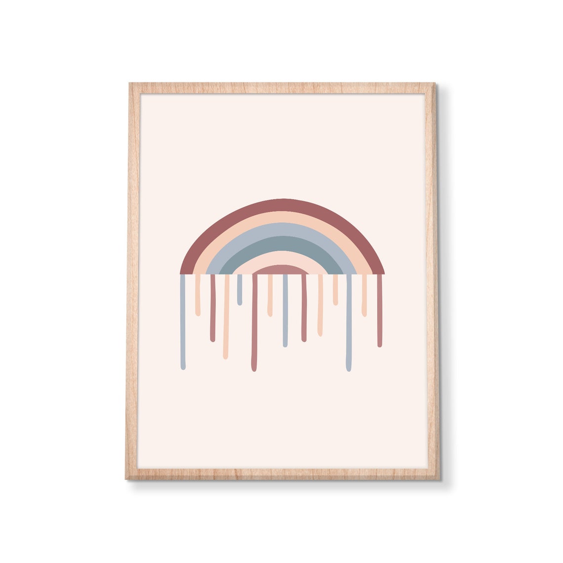 Rainbow Printable Wall Art, Soft Pastel Bohemian Nursery Decor, Kids ...