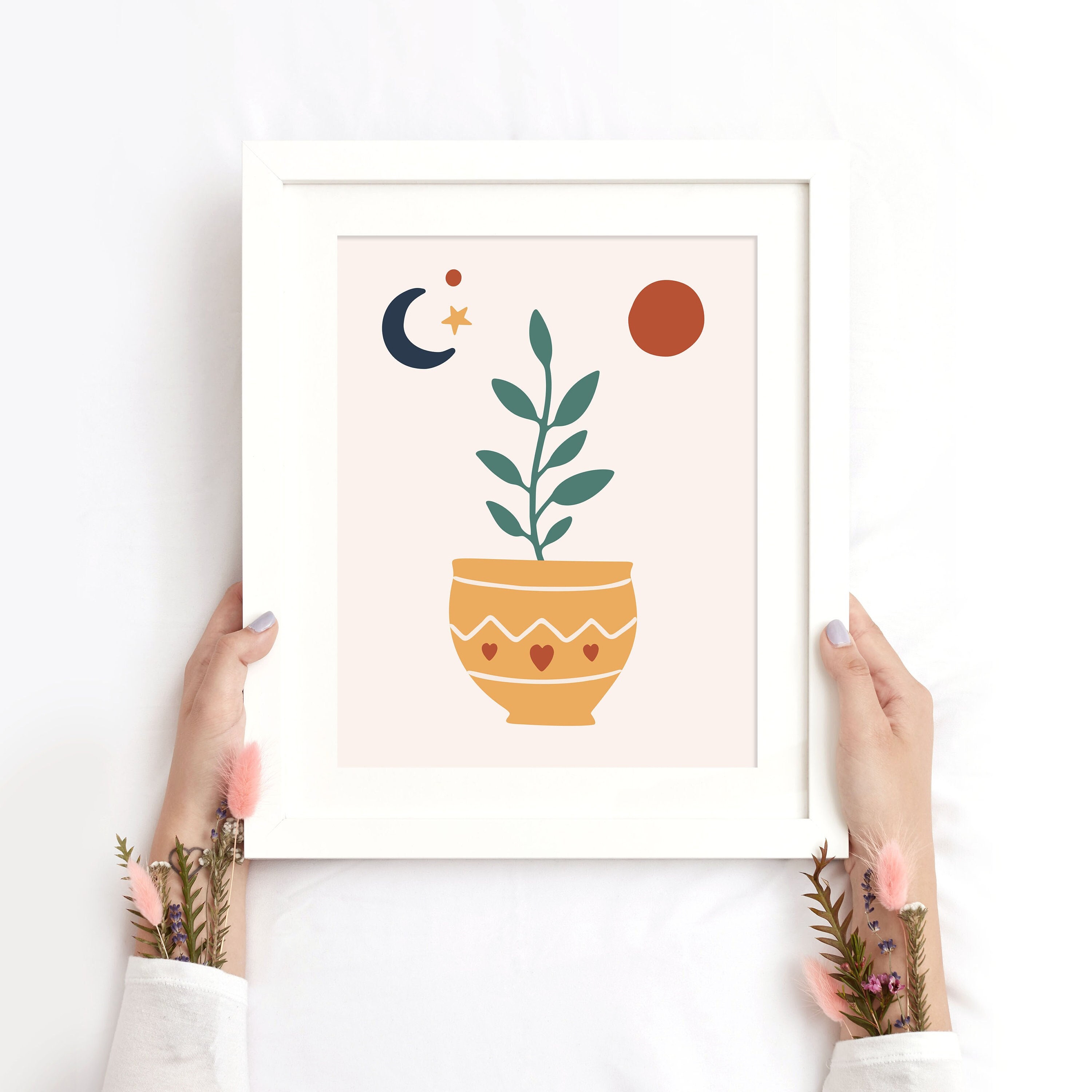 Boho Modern Plant Print Botanical Poster Cute Boho Decor - Etsy