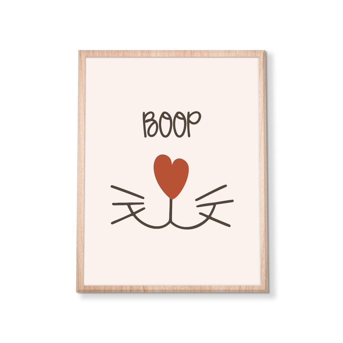 Boop Nose Print, Cat Whiskers, Cat Lover Print, Cute Modern Boho Wall ...