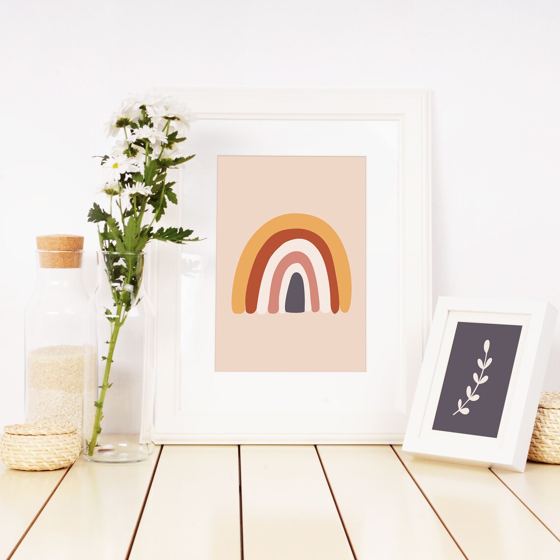 Rainbow Print Bohemian Rainbow Art Nursery Decor Kids Room - Etsy