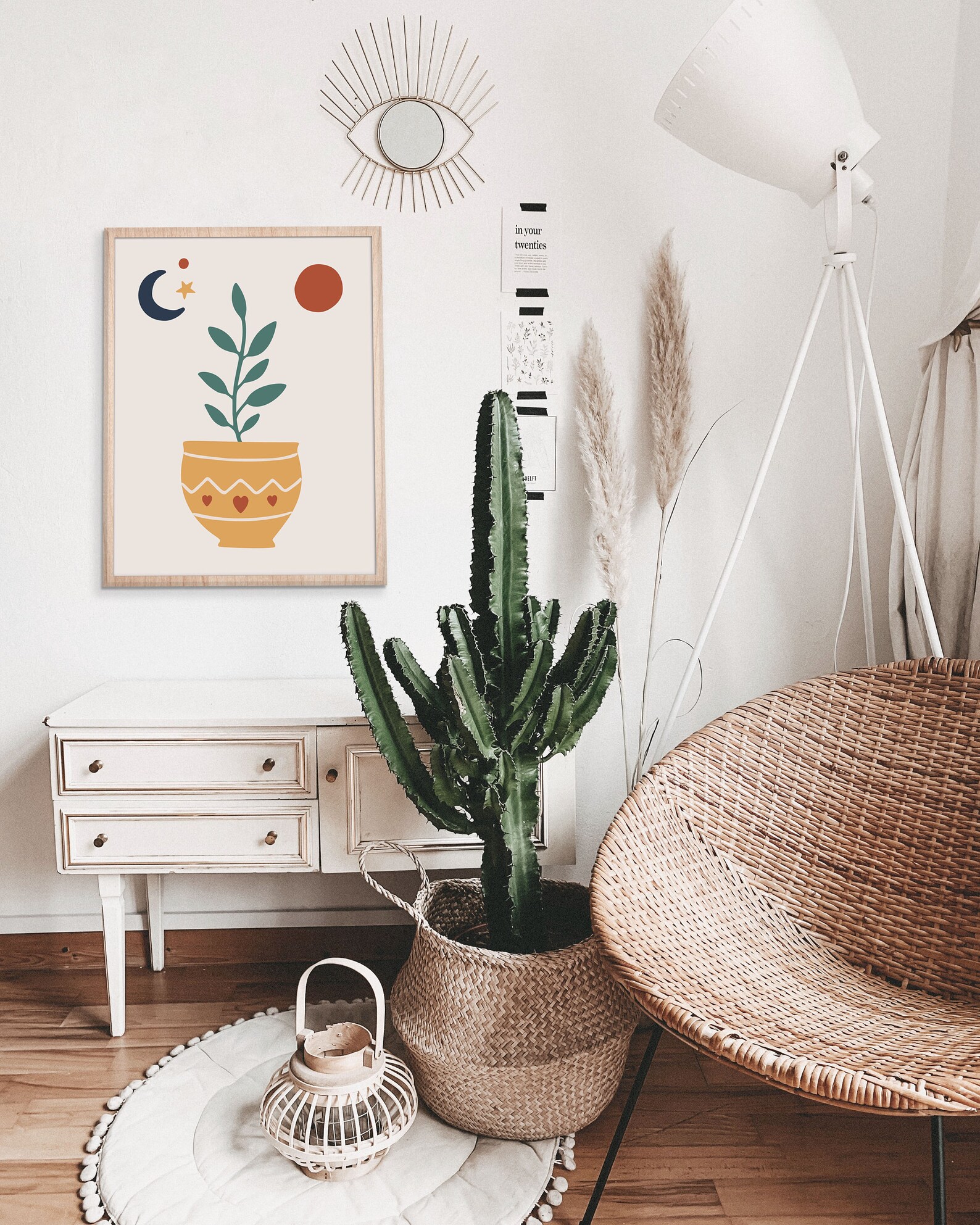 Boho Modern Plant Print Botanical Poster Cute Boho Decor - Etsy