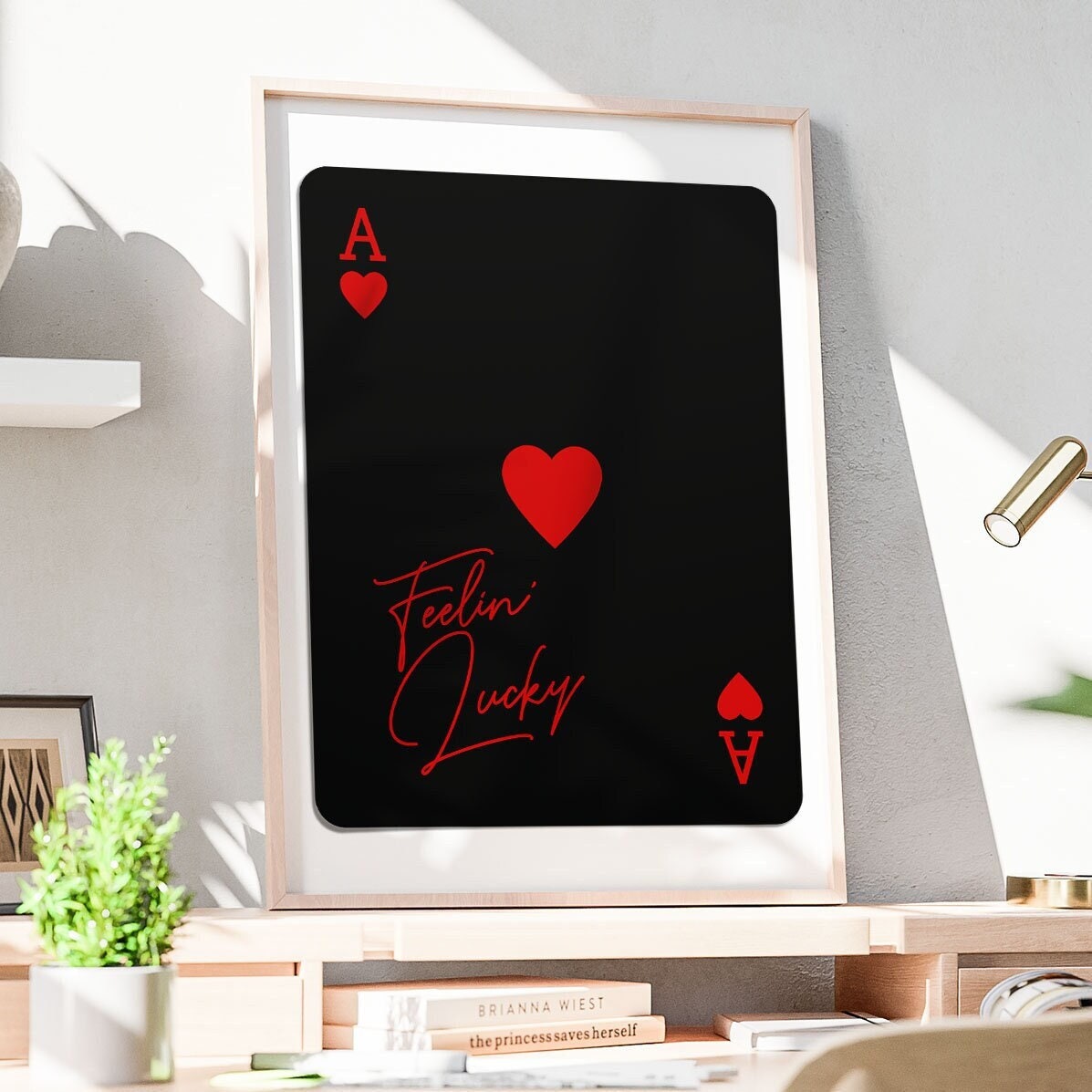 Ace of Hearts Print, Playing Card Poster, Inspirational Printable Wall ...