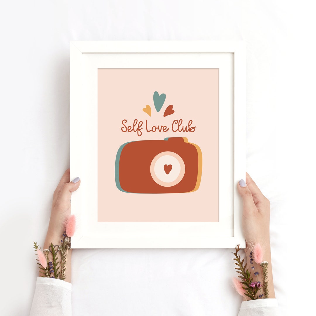 Self Love Club Print Self Love Home Decor Positivity Poster - Etsy
