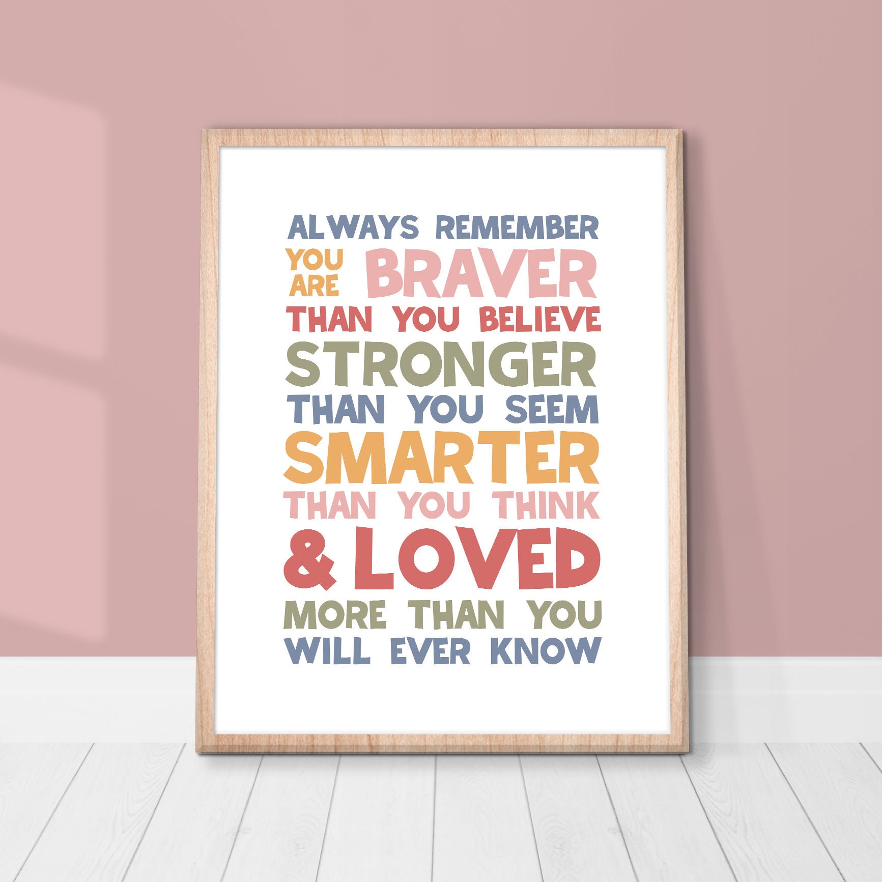 Always Remember You Are Braver Print, Inspirational Nursery Poster ...