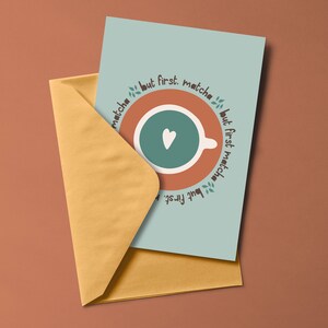 But First Matcha Print, Matcha Lover Home Decor, Kitchen Poster, Cute ...