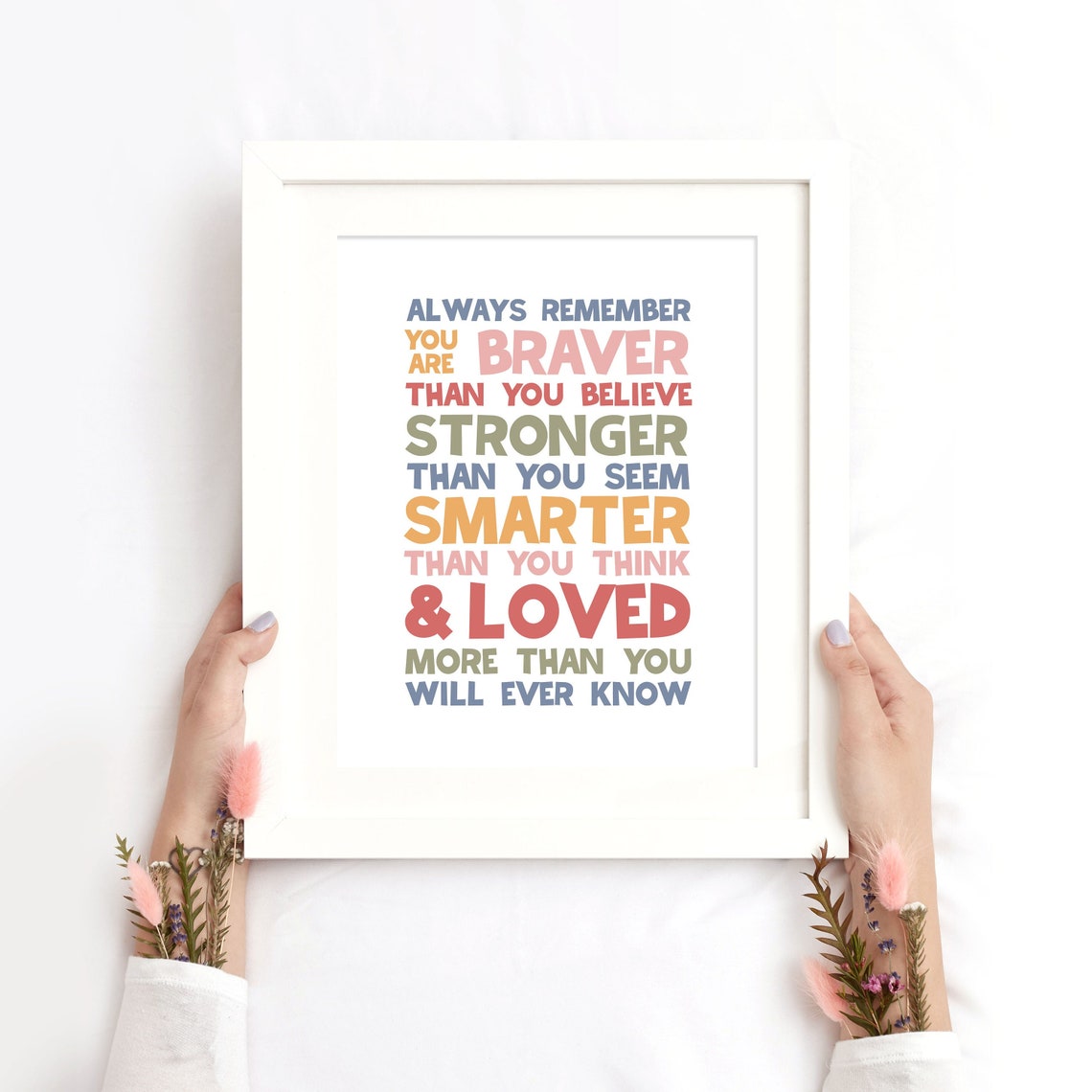 Always Remember You Are Braver Print, Inspirational Nursery Poster ...